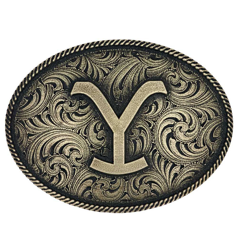 Montana Silversmiths Yellowstone Y Filigree Oval Belt Buckle | Cabela's